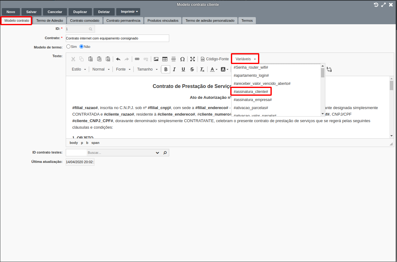 Assinatura digital dos Contratos | IXCWiki