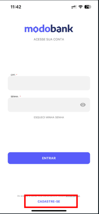 ModoBank - Cadastro sem conta | IXCWiki