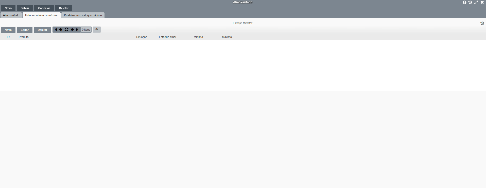 Almoxarifados | IXCWiki