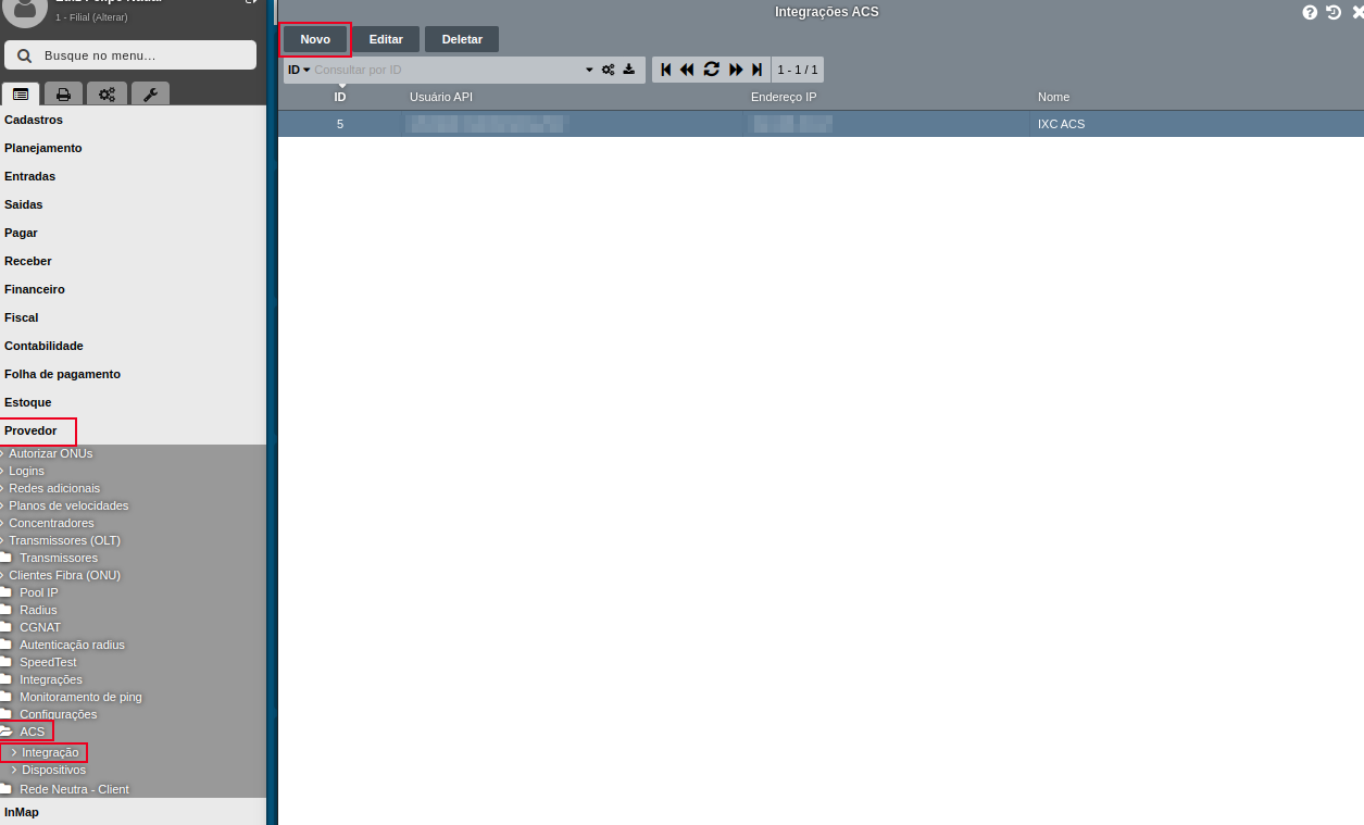 Integrar IXC ACS com o IXCProvedor | IXCWiki