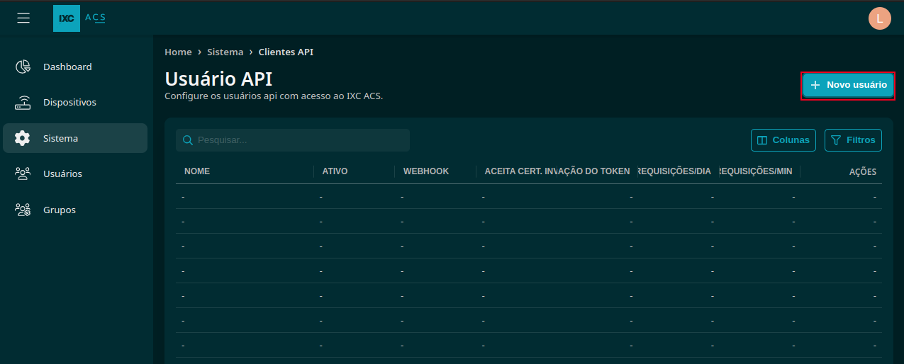 Integrar IXC ACS com o IXCProvedor | IXCWiki