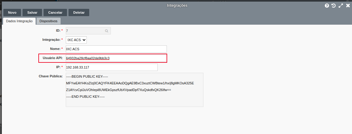 Integrar IXC ACS com o IXCProvedor | IXCWiki