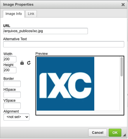 Inserir imagem no modelo de OS | IXCWiki