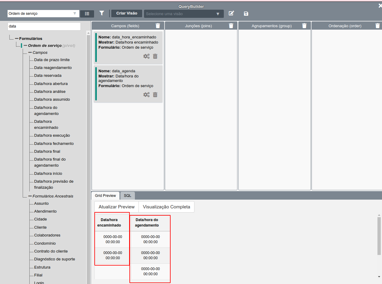 Funções básicas Query-Builder | IXCWiki
