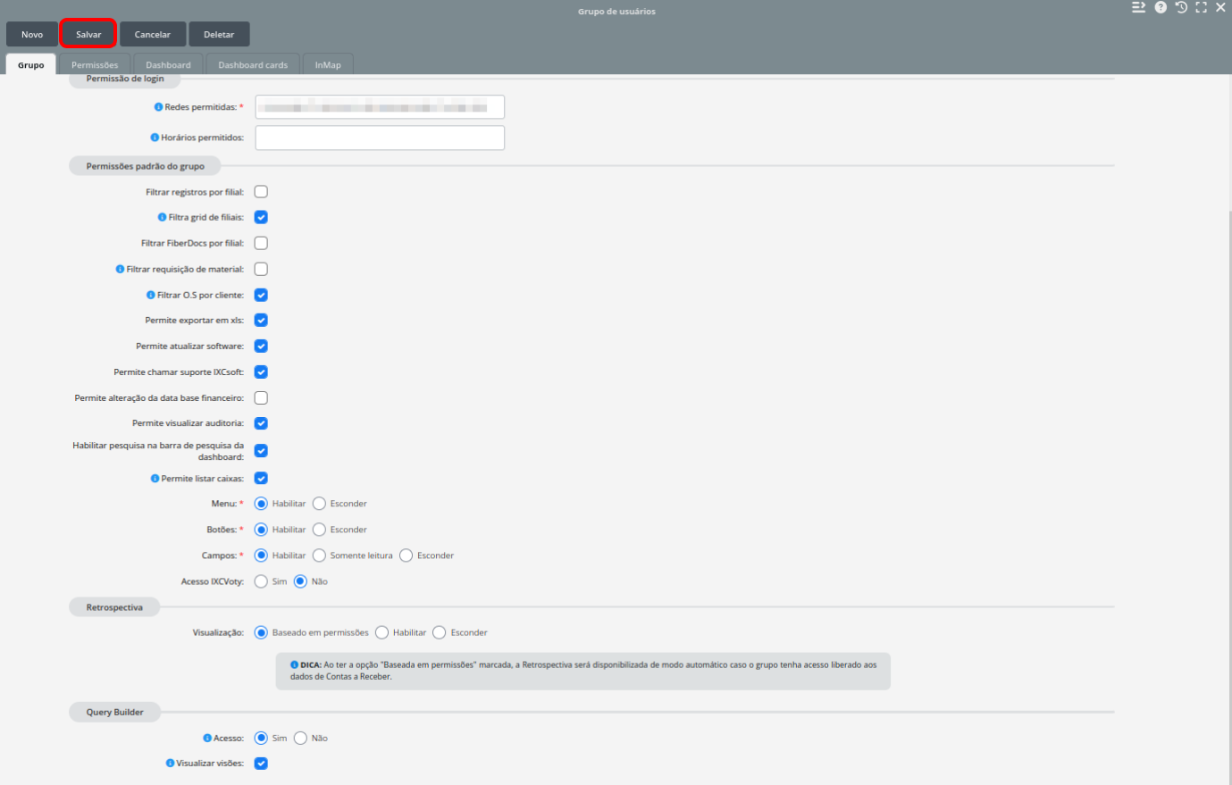 Habilitar Acesso Query Builder Ixcwiki 