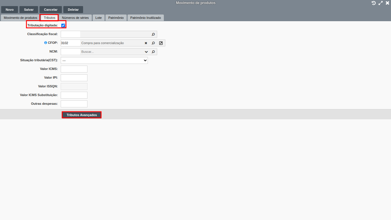 Nota de importação do exterior | IXCWiki